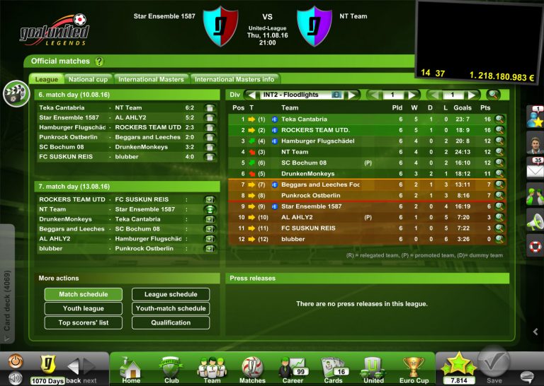 goalunited LEGENDS - The online football manager game! - goalunited is ...